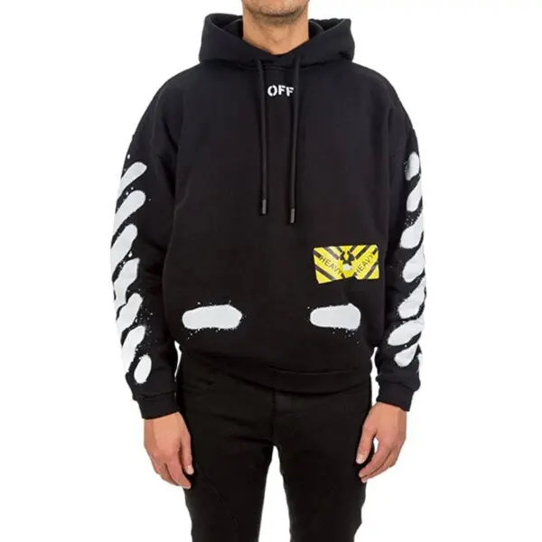 Off-White Splash Ink Graffiti Stripe Hoodie