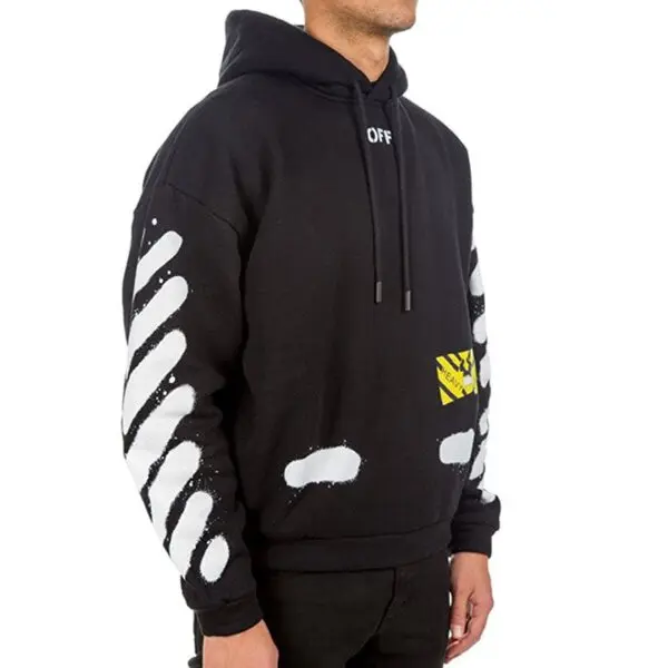 Off-White Splash Ink Graffiti Stripe Hoodie