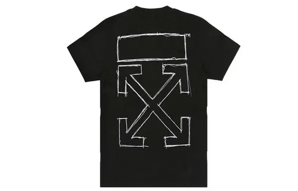 Off-White Small Character Pattern Printing Short Sleeve Ordinary Version
