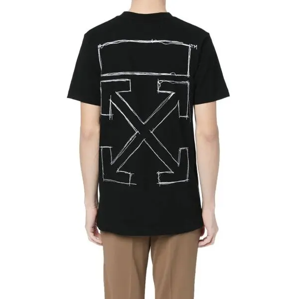 Off-White Small Character Pattern Printing Short Sleeve Ordinary Version