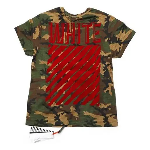 Off-White Camouflage Short Sleeve T-shirt - Green