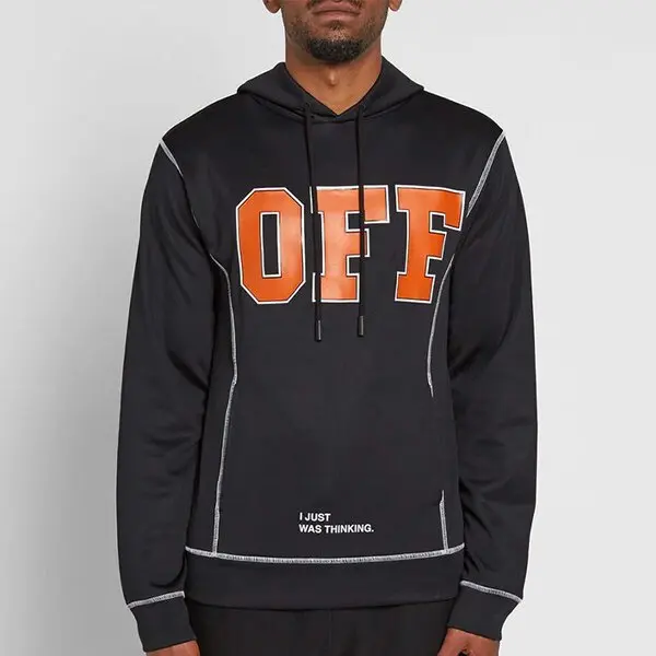 Off-White Appliqué Hooded Sweatshirt