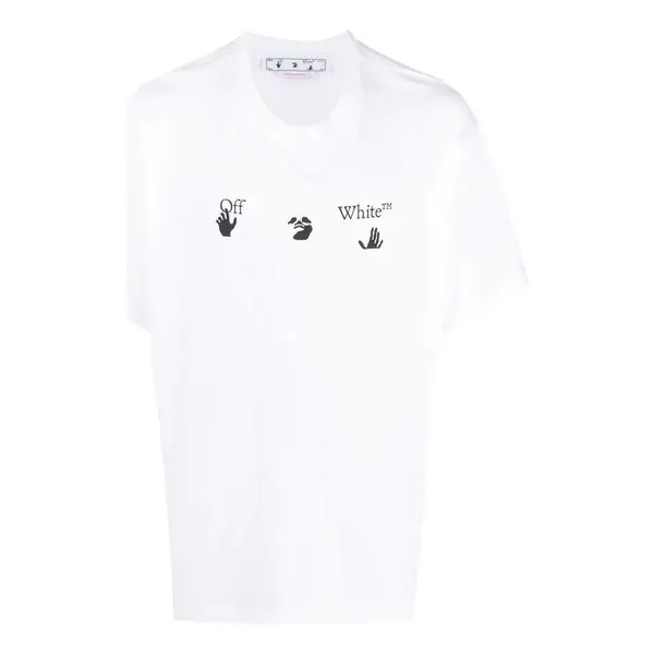 Off-White Ss22 Logo Printing Short Sleeve Loose Fit White T-shirt - Default Color