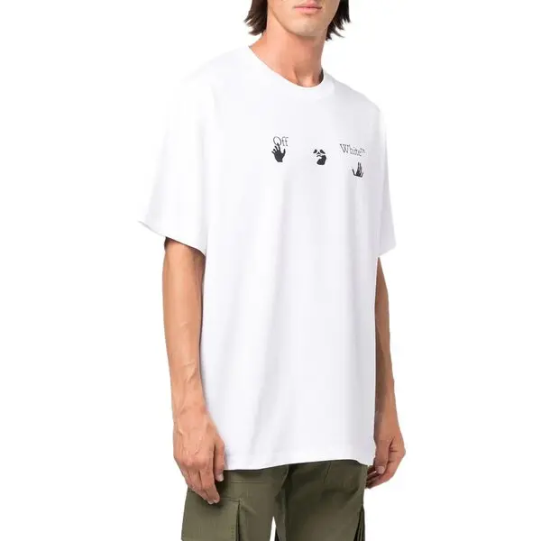 Off-White Ss22 Logo Printing Short Sleeve Loose Fit White T-shirt - Default Color
