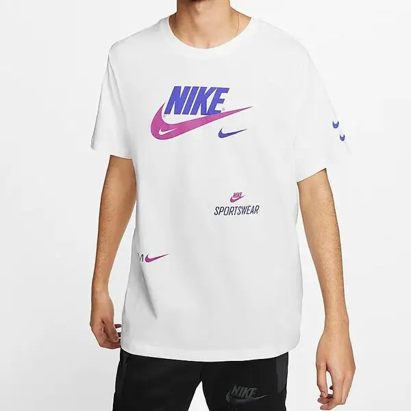Nike Alphabet Sports Short Sleeve T-shirt - White