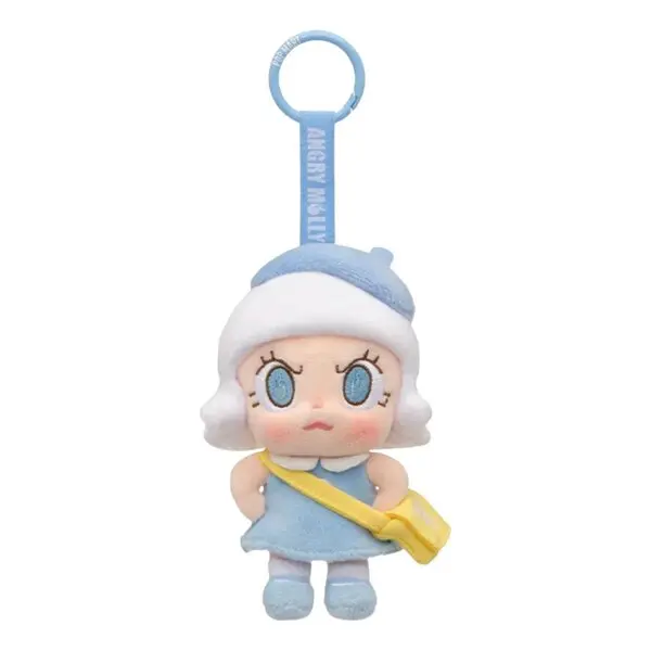 POP MART Angry Molly Angry Energy Series Plush Pendant Blue Fire Super Secret Edition - Multi-color