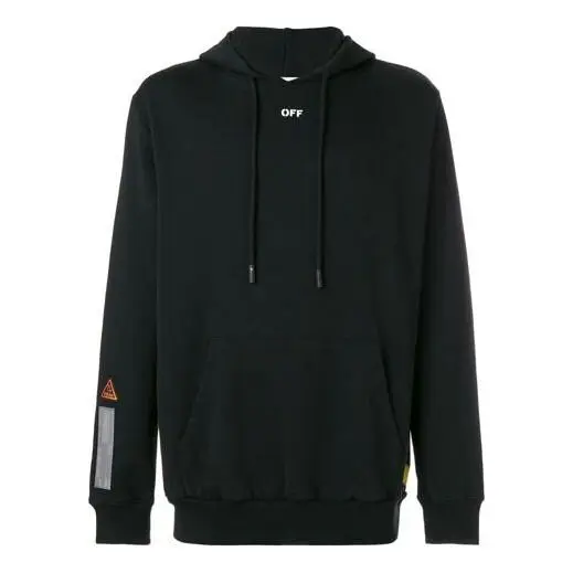 Off-White Side Yellow Hoodie - Black