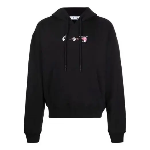 Off-White Acrylic Arrow Over Hoodie 'black Fuchsia - Black/fuchsia