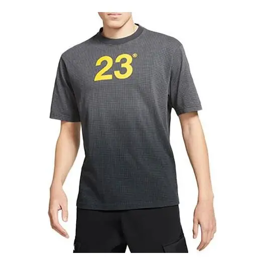 JORDAN Air 23 Engineered Mesh Gradient Crew Neck Short Sleeve - Gray