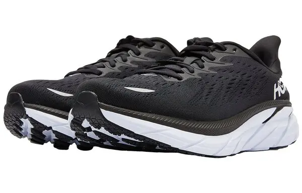 Hoka One One Clifton Running Shoes - Black/white