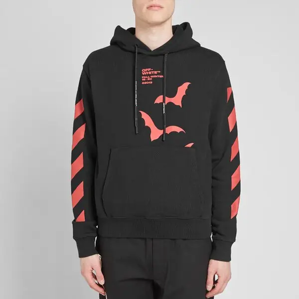 Off-White Bat Graphic Pullover Hoodie