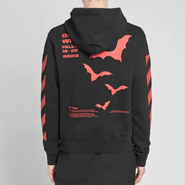 Off-White Bat Graphic Pullover Hoodie