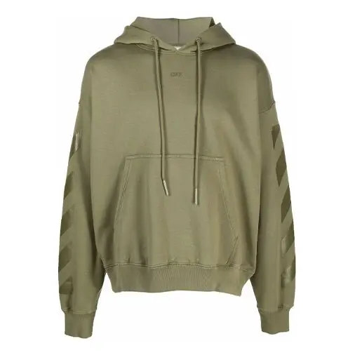 Off-White Long Sleeve Hooded Sweatshirt - Default Color