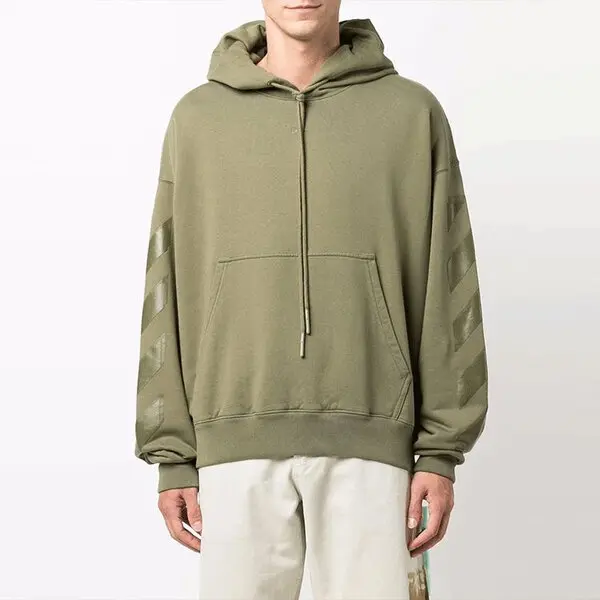 Off-White Long Sleeve Hooded Sweatshirt