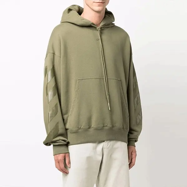 Off-White Long Sleeve Hooded Sweatshirt
