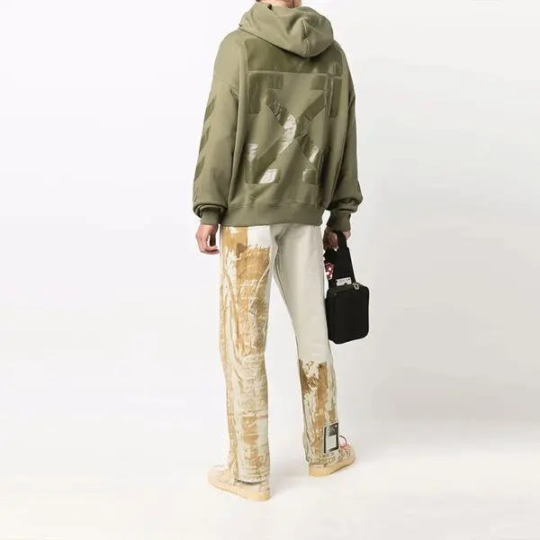 Off-White Long Sleeve Hooded Sweatshirt