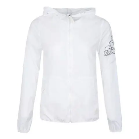 Adidas Hooded Woven Jacket - White