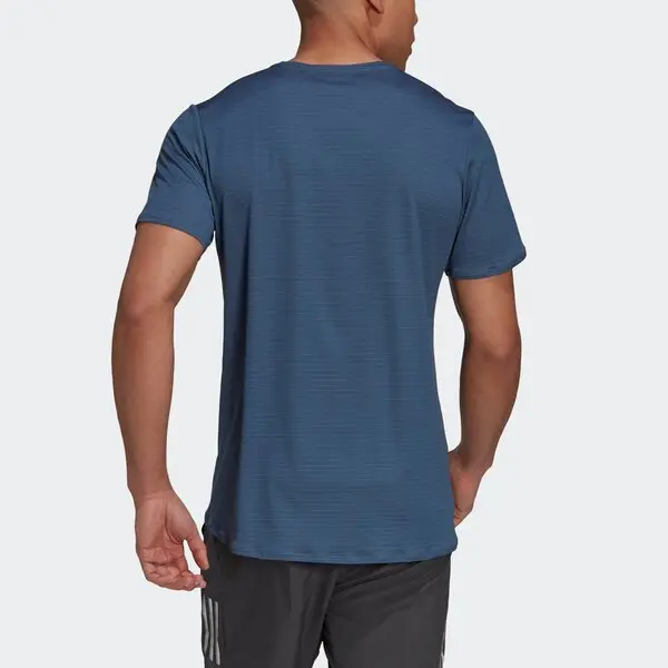 Adidas Reflective Running Sports Short Sleeve T-shirt - Blue