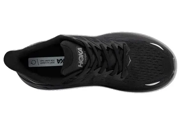 Hoka One One Clifton 8 Wide Athletic Sneakers - Black