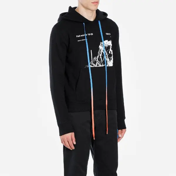 Off-White Usa Cotton Pattern Printing Hoodie - Black
