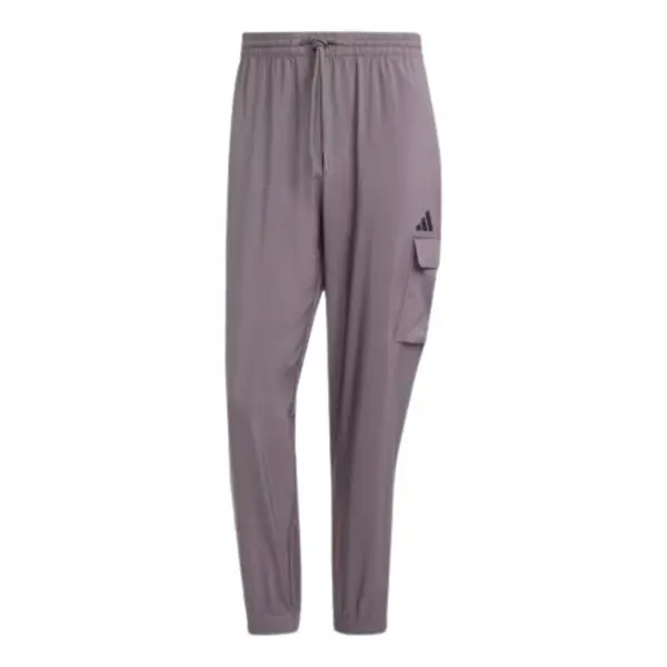 Adidas Essentials Small Logo Cargo Pants - Purple