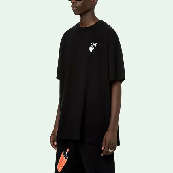 Off-White Comfort Loose Crewneck Short Sleeve Graphic T-shirt - Default Color