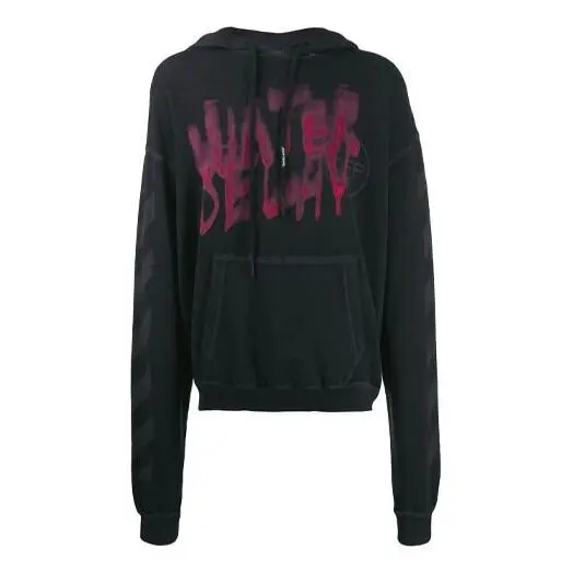 Off-White Water Delay" Hoodie - Black