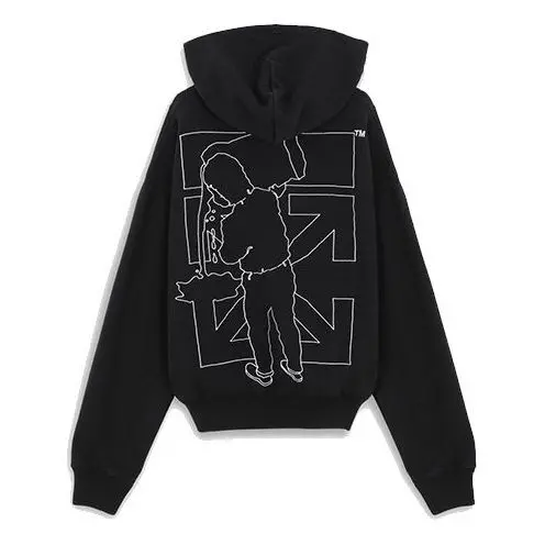 Off-White Workers Logo Hoodie - Black