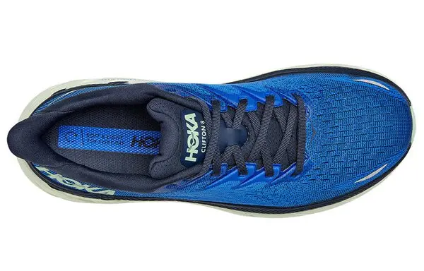 Hoka One One Clifton 8 Athletic Sneakers - Dazzling Blue/outer Space