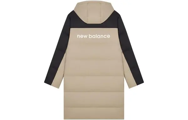 NEW BALANCE Winter Long Down Jacket Asia Sizing 'beige Black