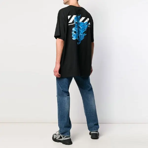 Off-White Skeleton Print Short Sleeve Oversized