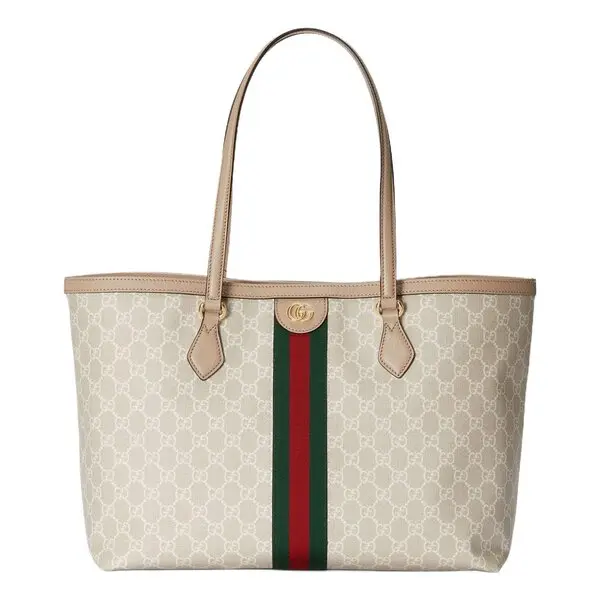 Gucci Ophidia Medium Gg Tote - Beige/white