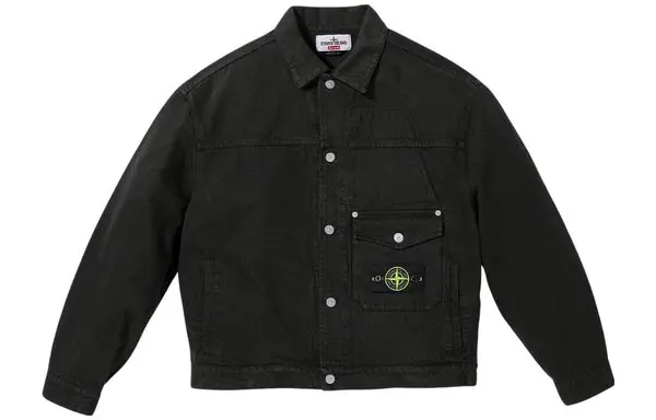Supreme X Stone Island Fw23 Week 10 Denim Trucker Jacket