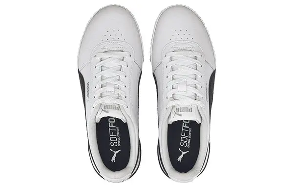 PUMA Carina L Low Top Sneakers - White/black/silver