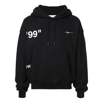 Off-White Hoodie With Graphic Print - Black