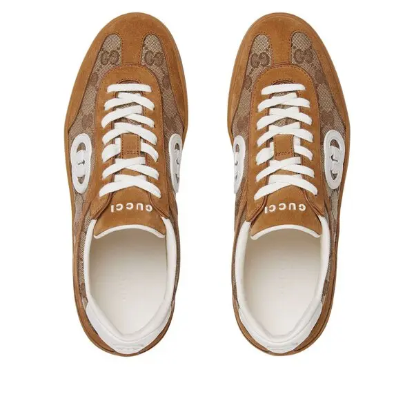 Gucci G75 Suede Sneakers - Brown