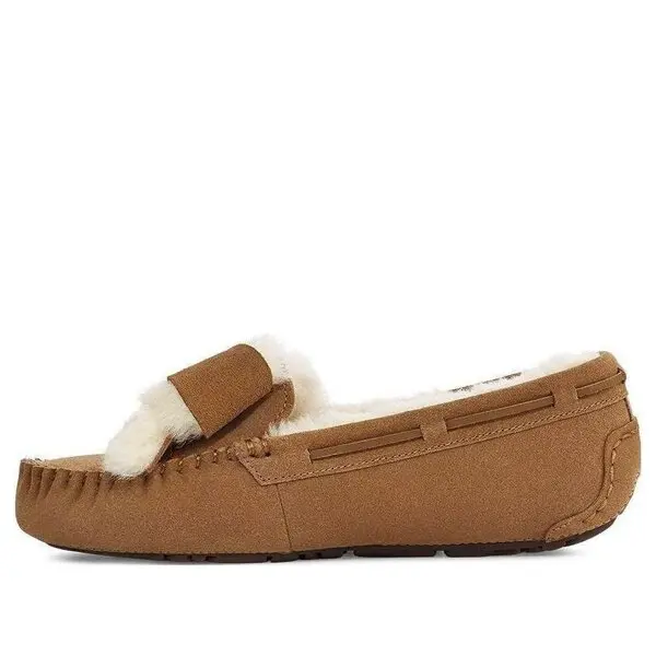 UGG Dakota Fur Bow Slipper - Chestnut