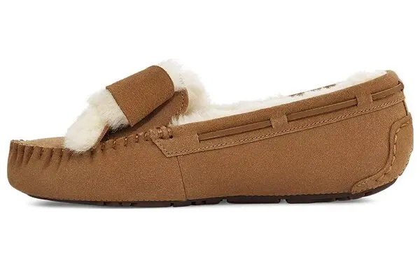 UGG Dakota Fur Bow Slipper - Chestnut