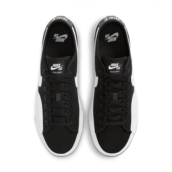 Nike Blazer Court Sb Low Top Sneakers - White/black