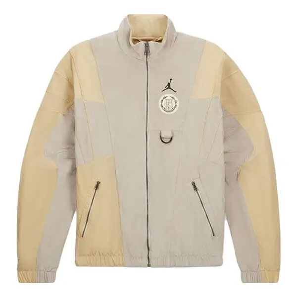 JORDAN X Htg Crossover Contrast Color Stitching Logo Stand Collar Jacket Asia Edition
