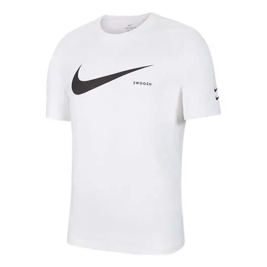 Nike Swoosh Logo Short Sleeve Knit T-shirt - White