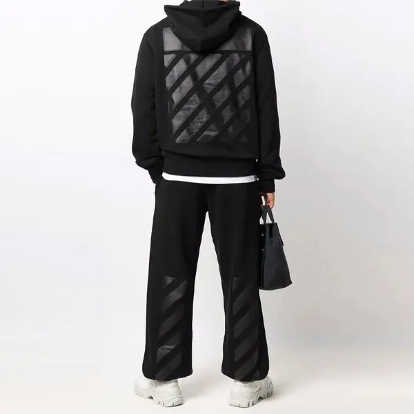 Off-White Ss22 Diagonal Stripes Bundle Feet Sports Pants/trousers/joggers Black - Default Color