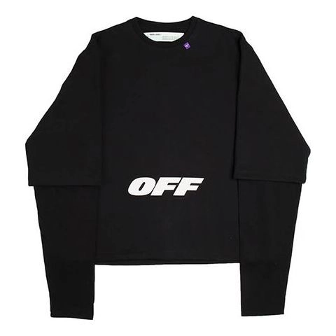 Off-White Cotton Long Sleeve Sweatshirt