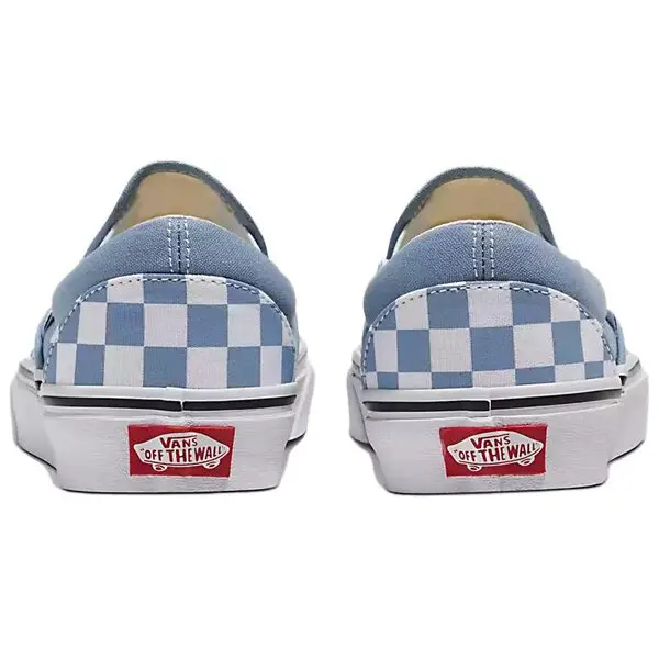 VANS Classic Slip-on Checkerboard Sneakers - Blue/white