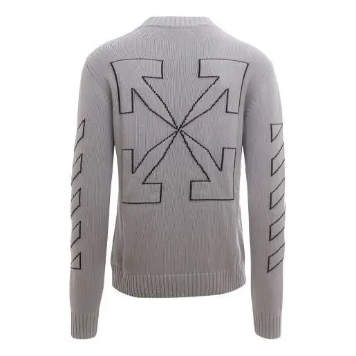 Off-White Logo Embroidered Wool Sweater - Multi-color