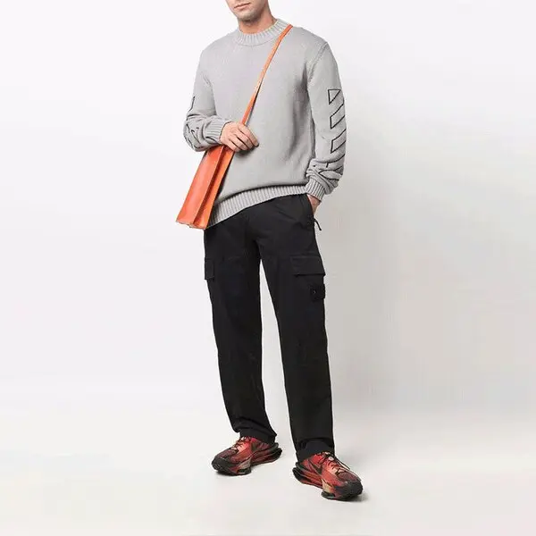 Off-White Logo Embroidered Wool Sweater