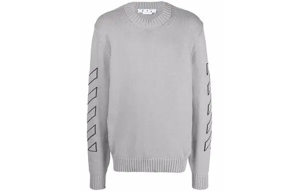 Off-White Logo Embroidered Wool Sweater