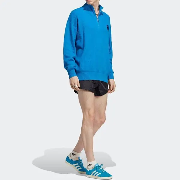 Adidas Originals Logo Patch Quarter Zip Sweater