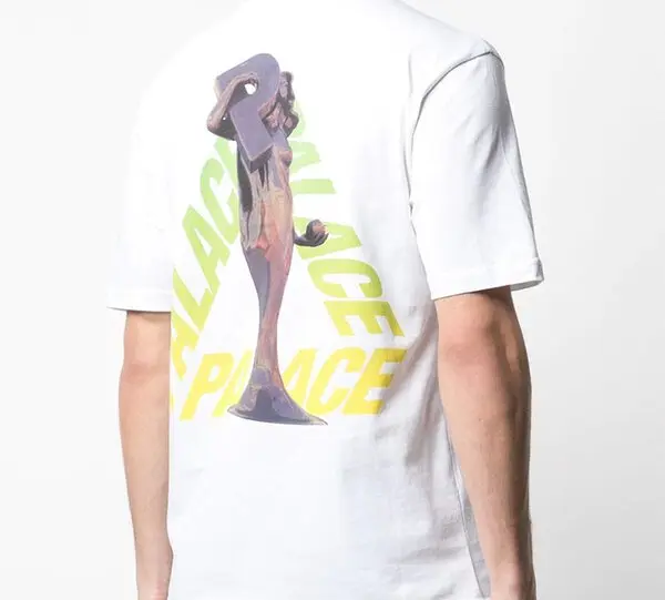 PALACE Rolls P3 Logo Printing Short Sleeve T-shirt - White