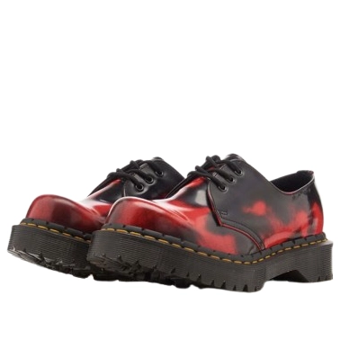 Dr. Martens 1461 Bex Oxford Shoes - Black/red